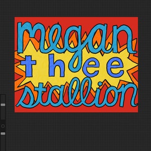 Megan Thee Stallion Coloring Page - Etsy