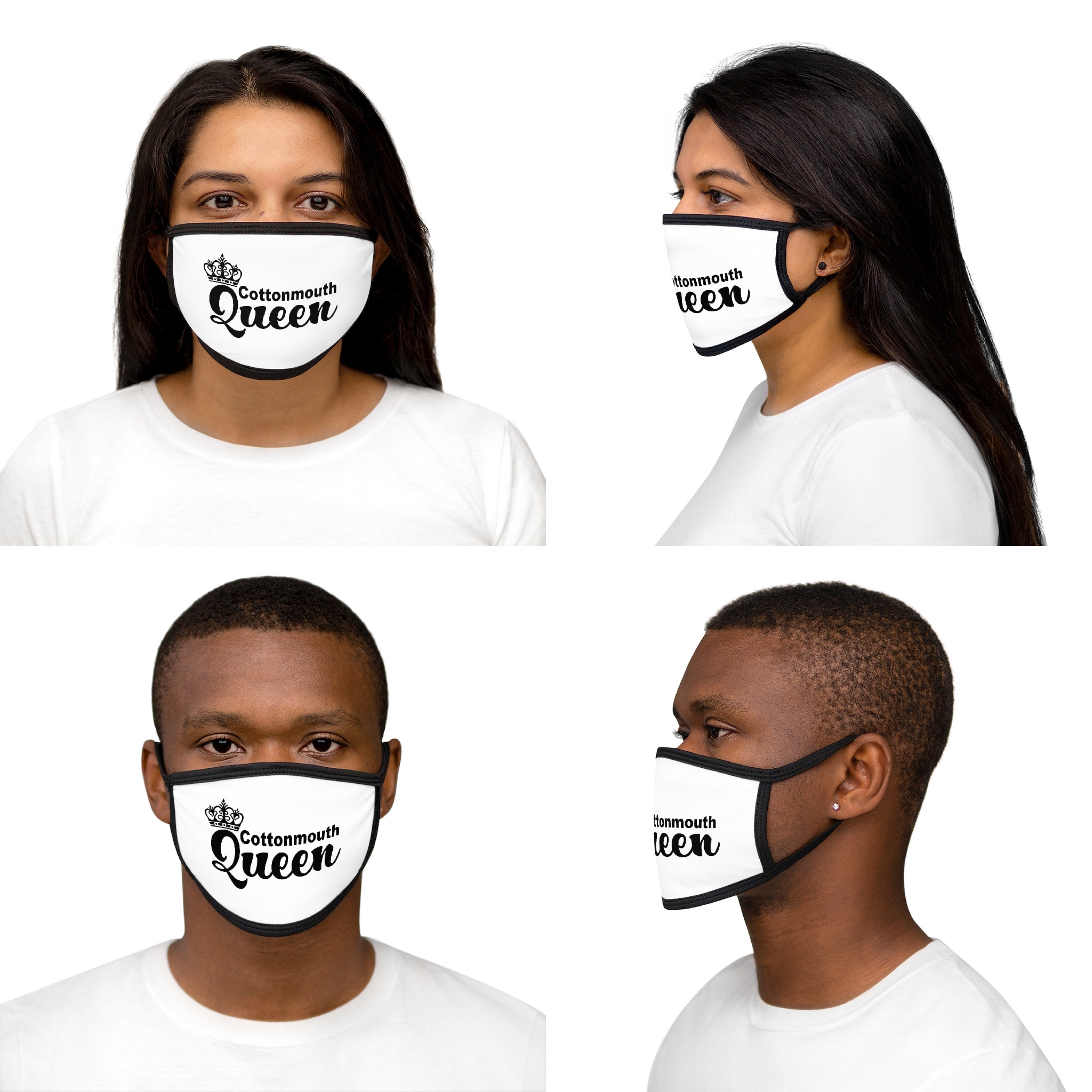 Cottonmouth Queen Face Mask, Women's Queen Face Mask, Stoner Face Mask ...