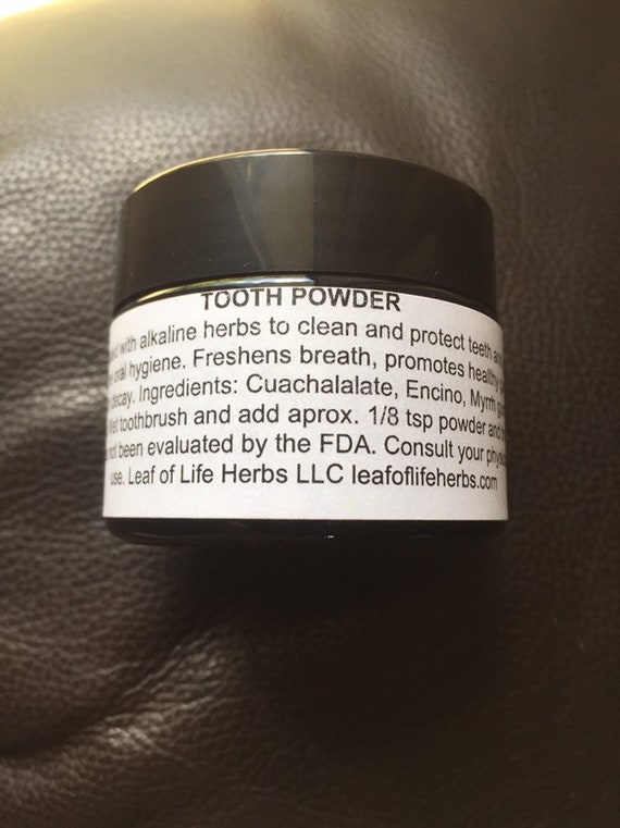 Alkaline Tooth Powder Natural Herbs Ingredients. No Chemicals. | Etsy