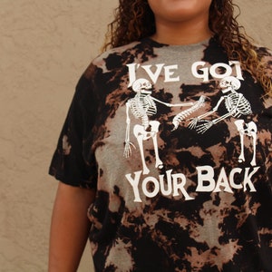 Modern I’ve Got Your Back Skeleton Graphic Tee - Etsy