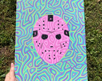 Small Wood Framed Mexican Art Handpainted on Feather Art - Etsy