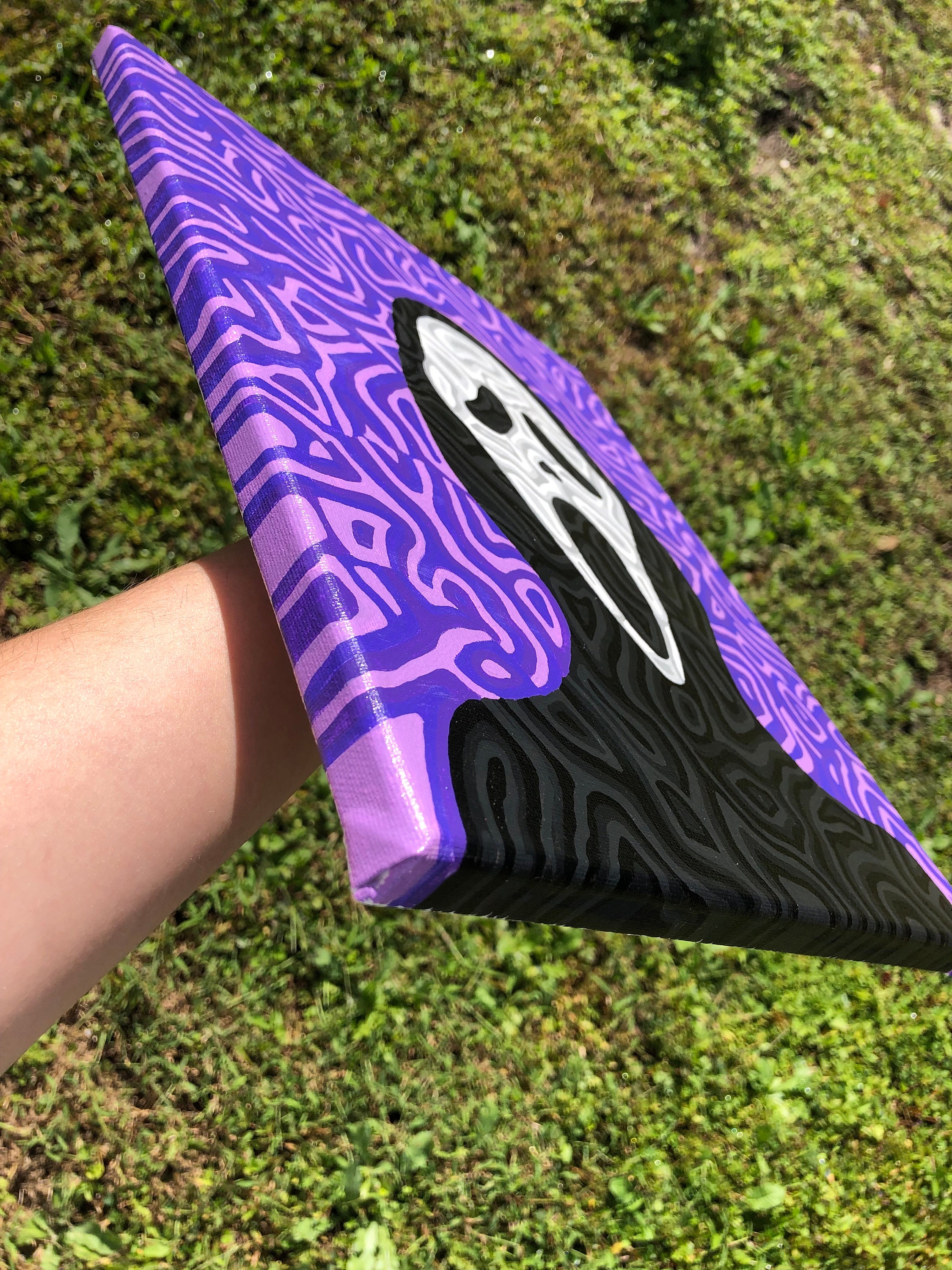 Trippy Ghostface Painting, Wall Art, Hand-painted, Scream, Wall Decor ...