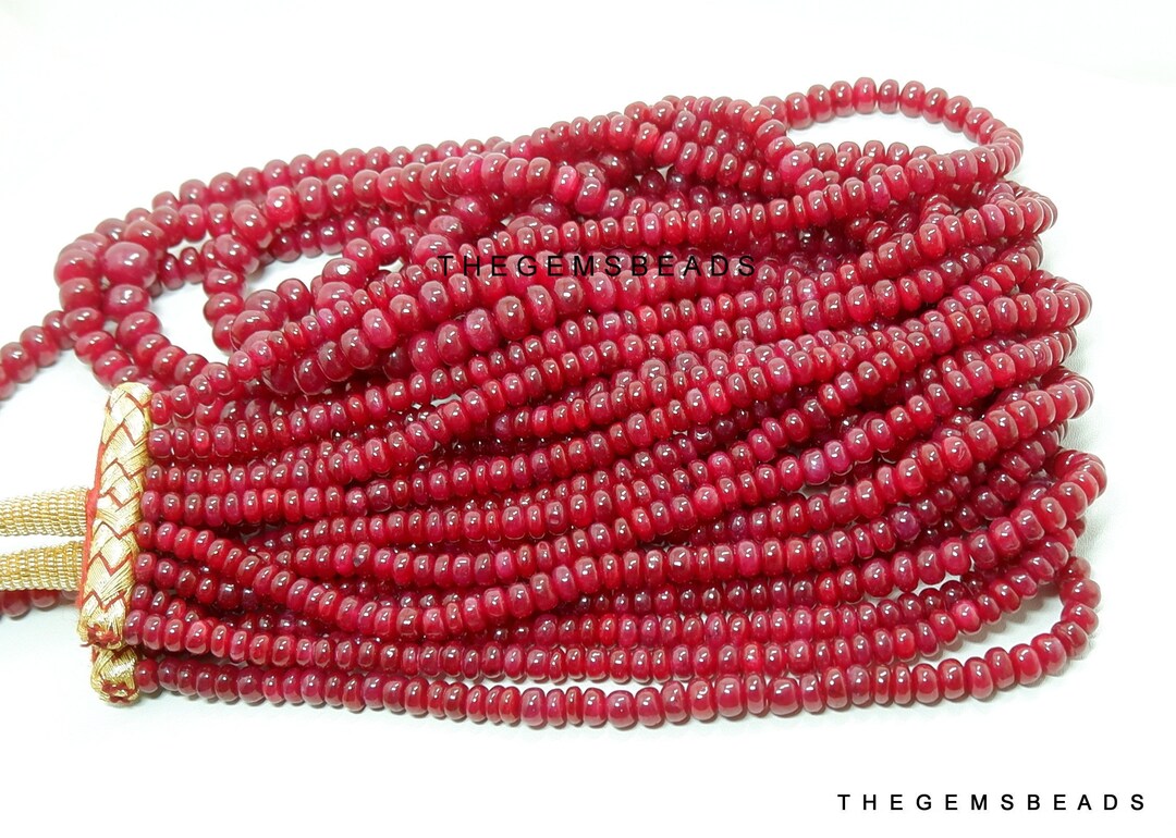 Natural MOZAMBIQUE RUBY Smooth Beads, Natural Pigeon Blood Red Ruby ...