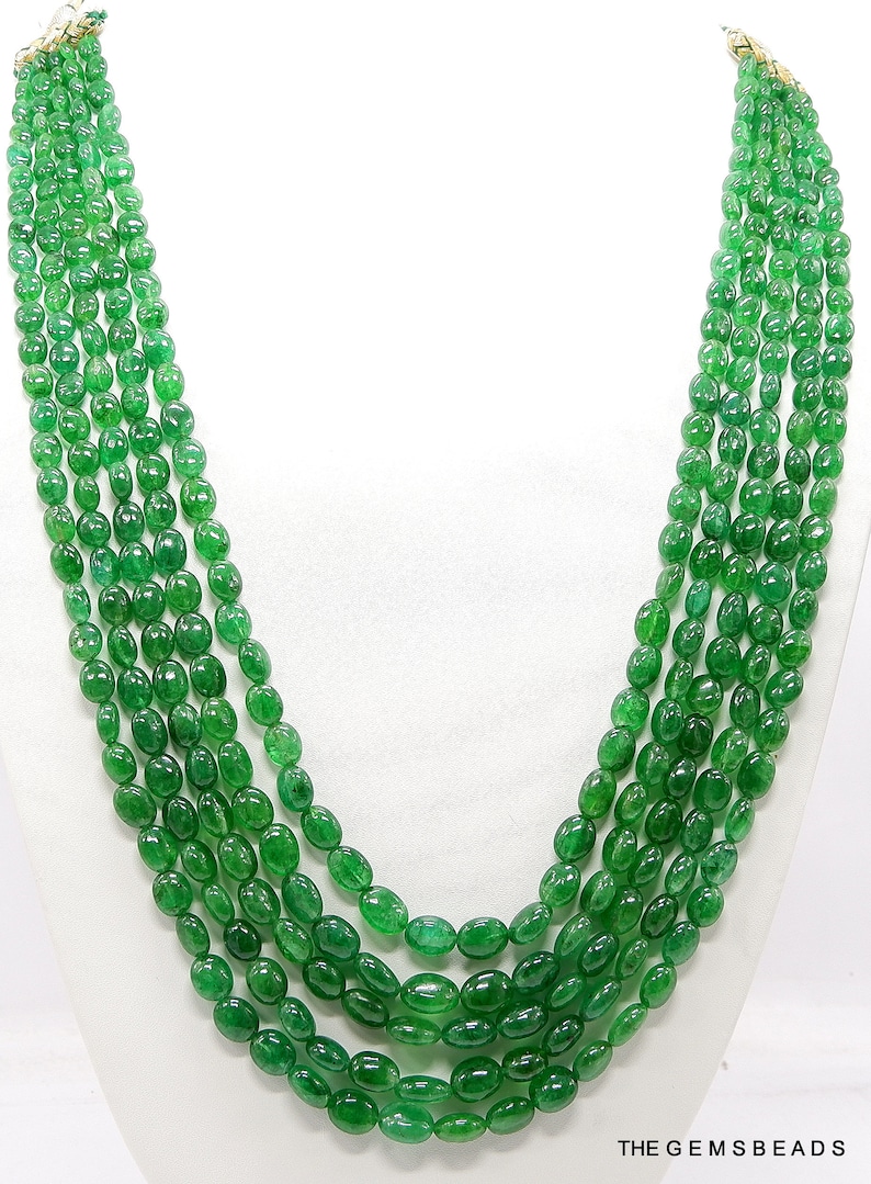 Natural Zambian Emerald Oval Shape Beads 7MM to 11MM Natural - Etsy