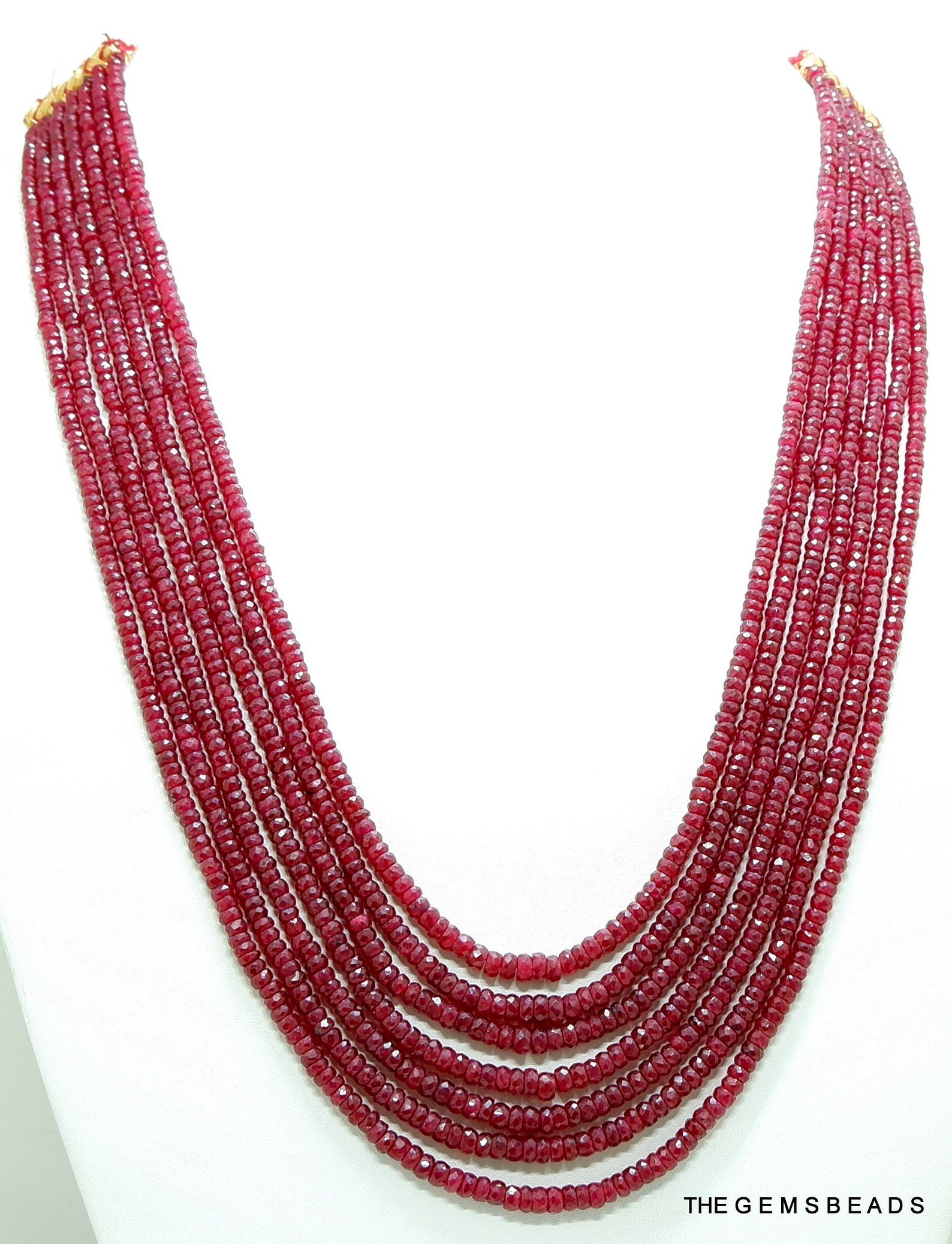 FINEST NATURAL RUBY Beads Ruby Faceted Beads Nicely Faceted - Etsy