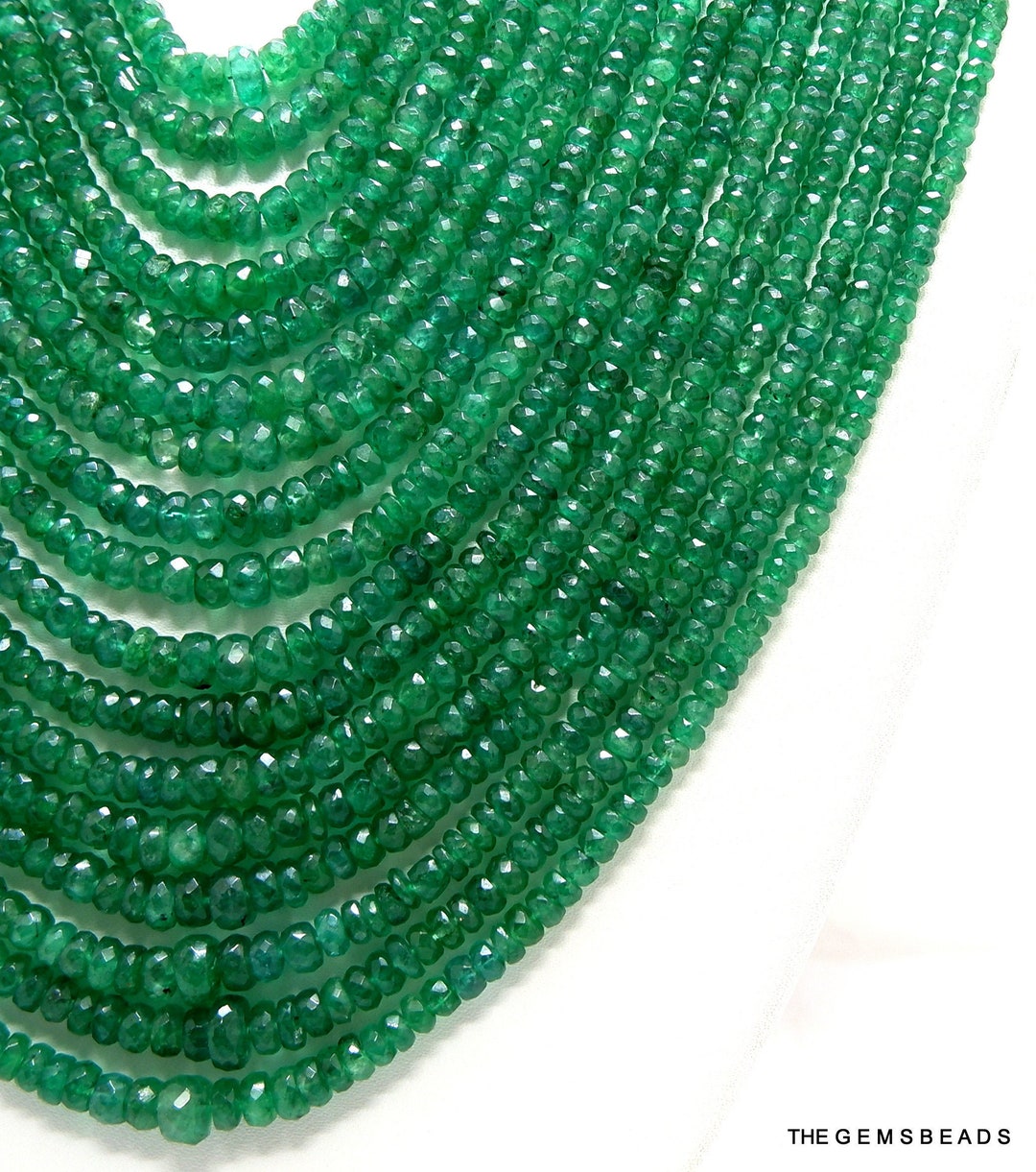 Natural Emerald Beads, Natural Zambian Emerald Beads Necklace, Nicely ...