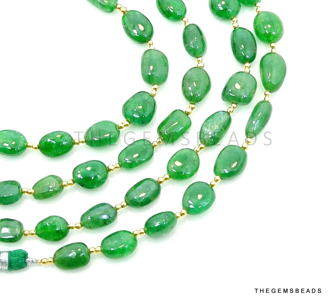 Natural Zambian Emerald Smooth Tumbles, Emerald Plain Nuggets, Emerald ...