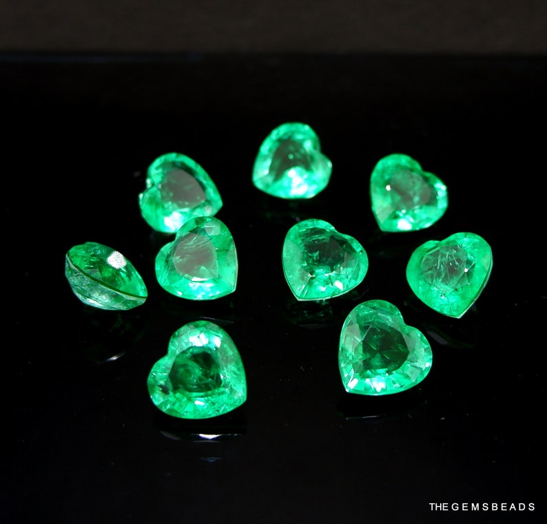 Match Pair 14MM Emerald Quartz Crystal Doublet Faceted Heart - Etsy