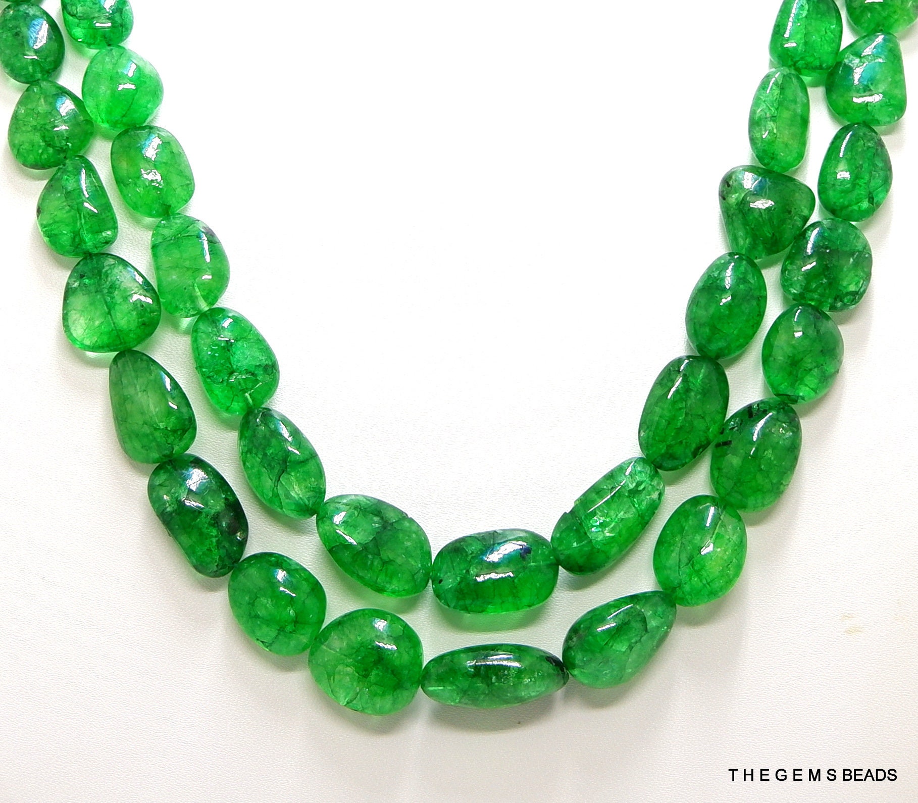 Natural Emerald Beads Zambian Emerald Tumble Shape Beads - Etsy