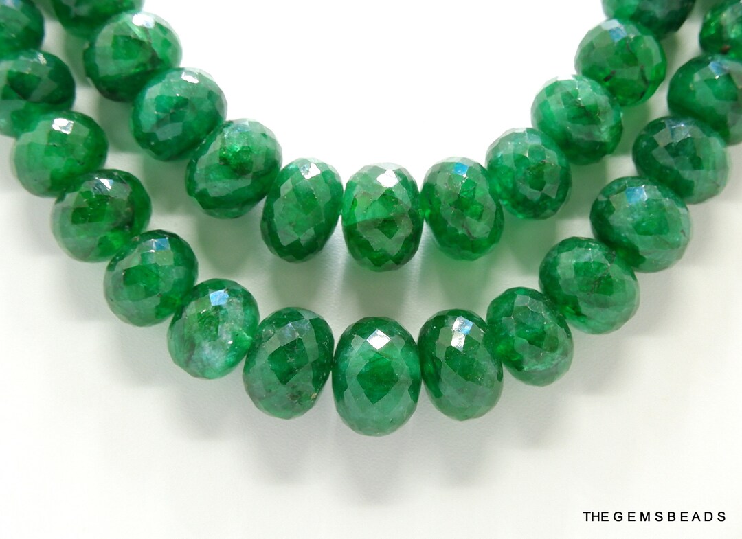 Natural Beryl Emerald Green Beads, Big Size Beryl Emerald Beads, 10MM ...