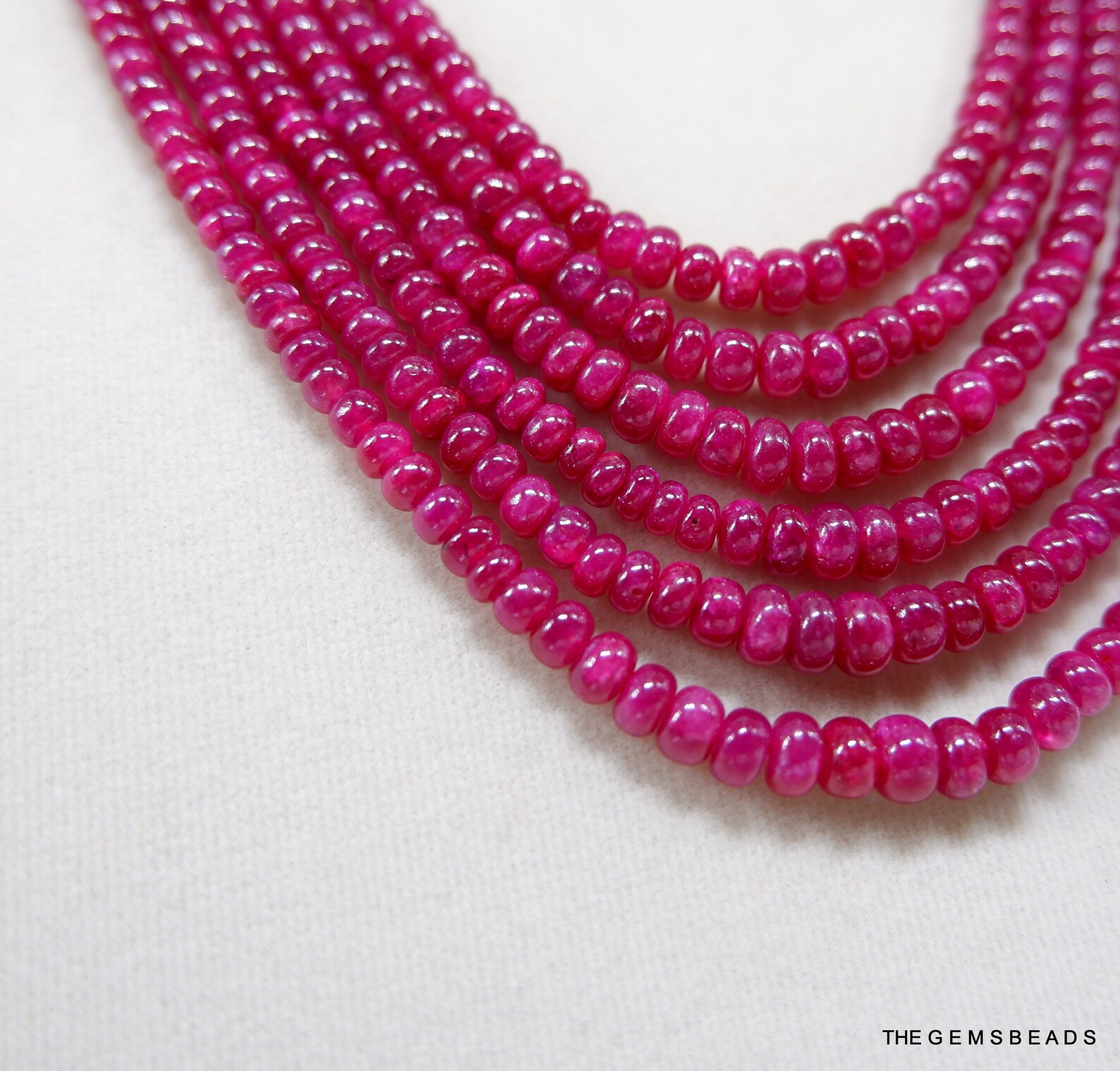 Natural Ruby Beads Strands /natural Mozambique Ruby Smooth - Etsy