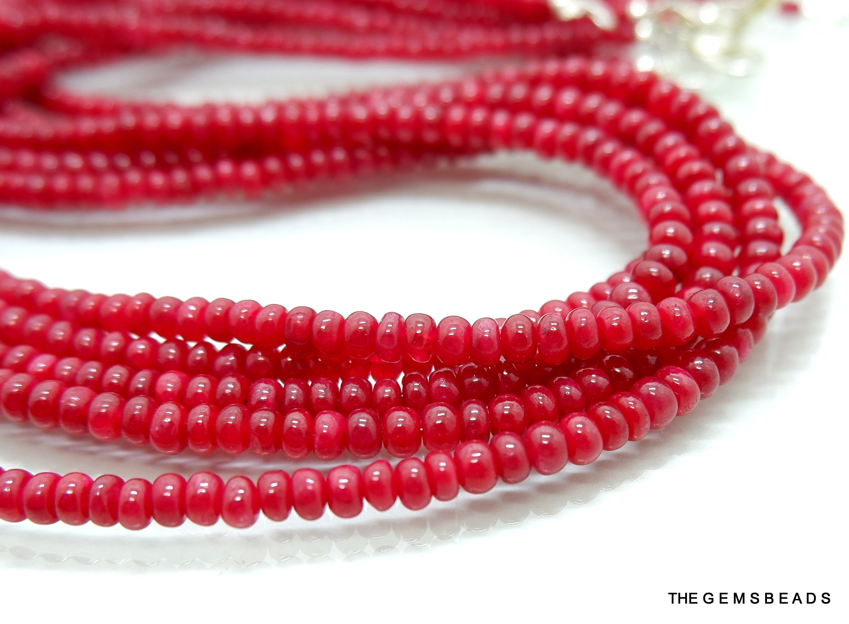 17 Inch Strand FINEST NATURAL RUBY Beads Necklace - Etsy