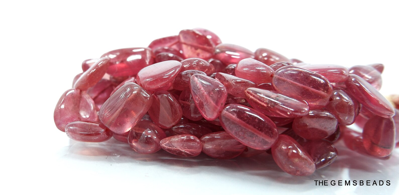 5 Strand Natural Ruby Tumble Shape Beads Necklace Natural | Etsy