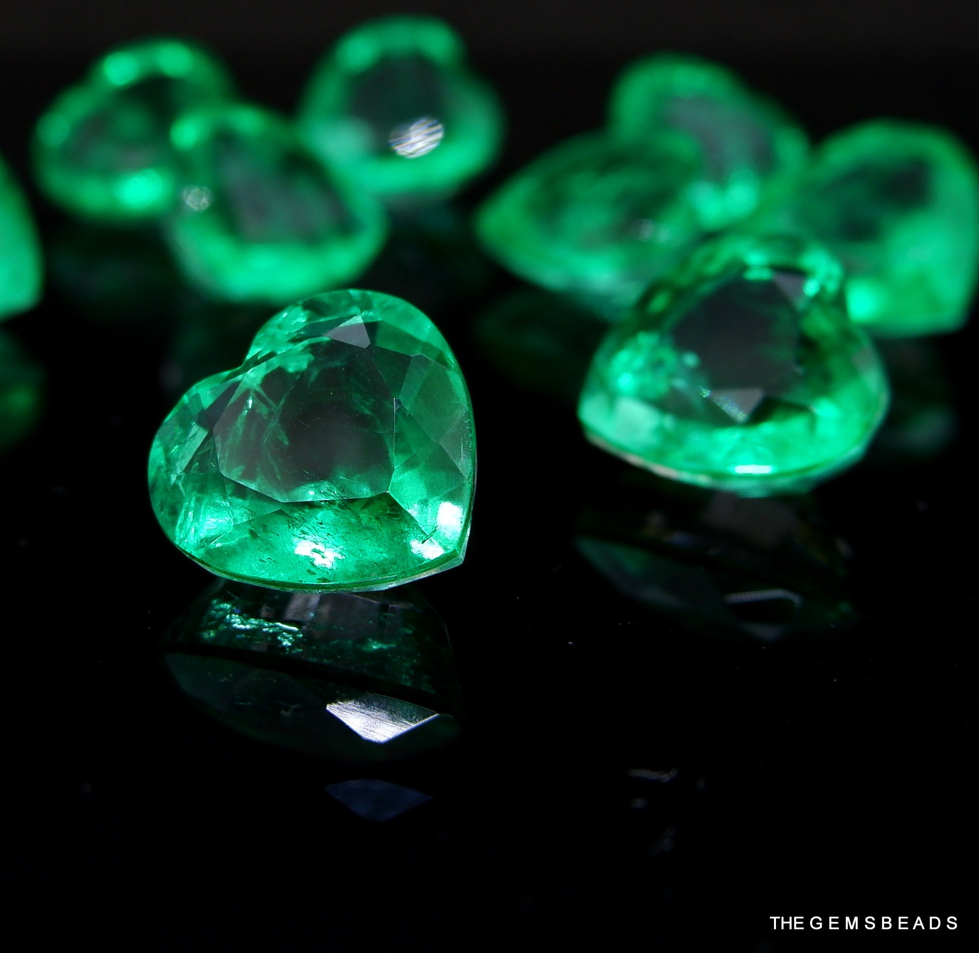 Match Pair 14MM Emerald Quartz Crystal Doublet Faceted Heart - Etsy