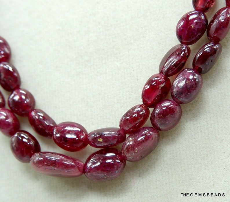 Natural Ruby Oval Shape Beads Dark Ruby AAA Beads Natural - Etsy