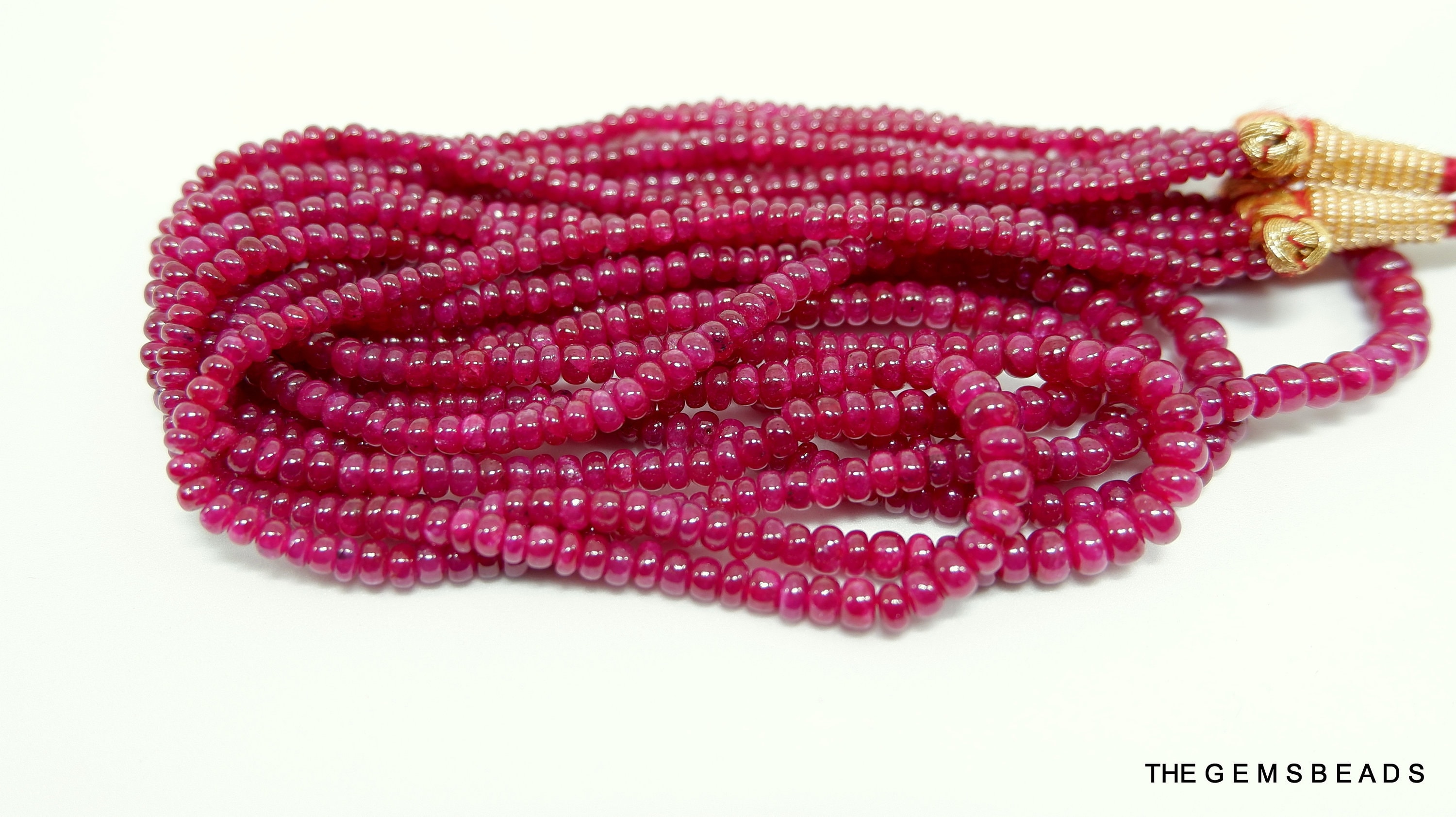 Natural Ruby Beads Strands /natural Mozambique Ruby Smooth - Etsy