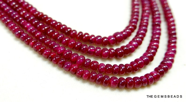 Ruby Beads Finest Quality Ruby Beads Natural Ruby Smooth | Etsy