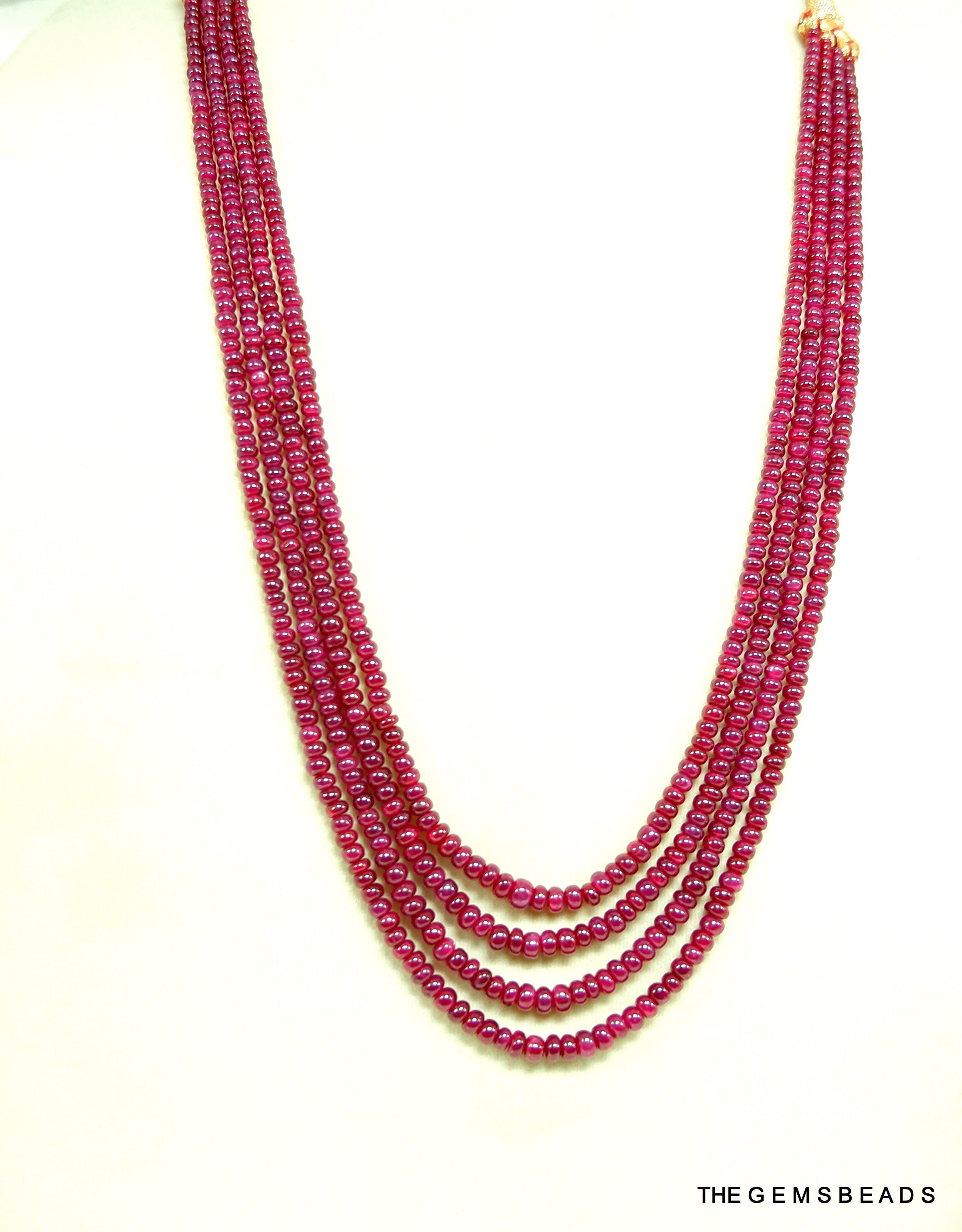 Ruby Beads, Finest Quality Ruby Beads, Natural Ruby Smooth Rondelles ...