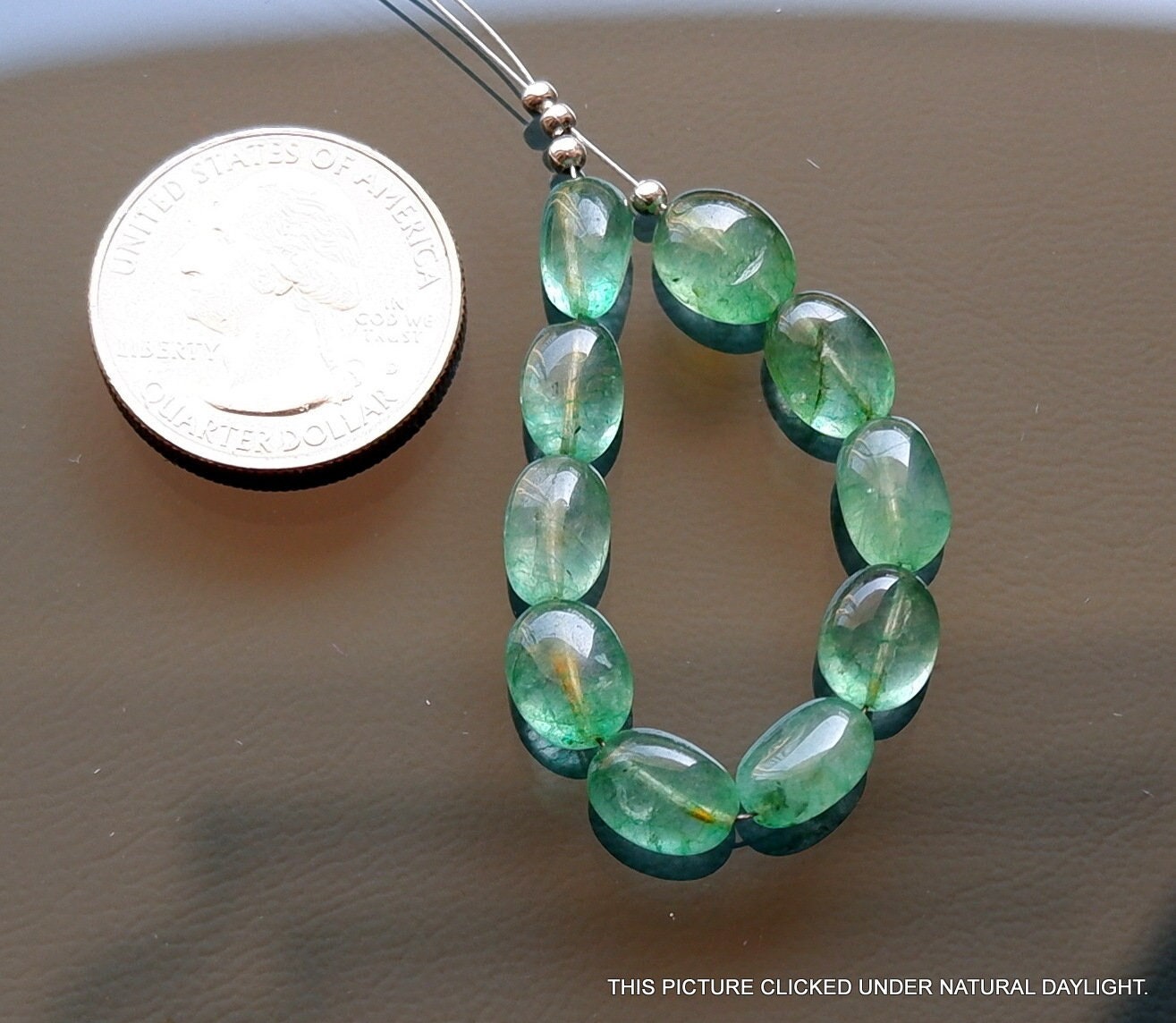 Mint Green Emerald Beads 10 Beads Oval Shape Smooth Emerald - Etsy