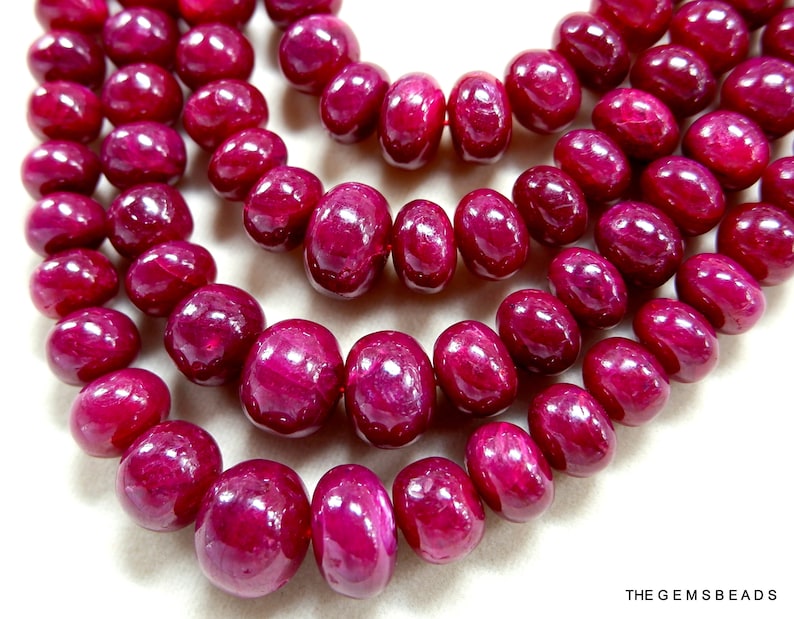 Natural African Mozambique Ruby Beads Necklace natural - Etsy