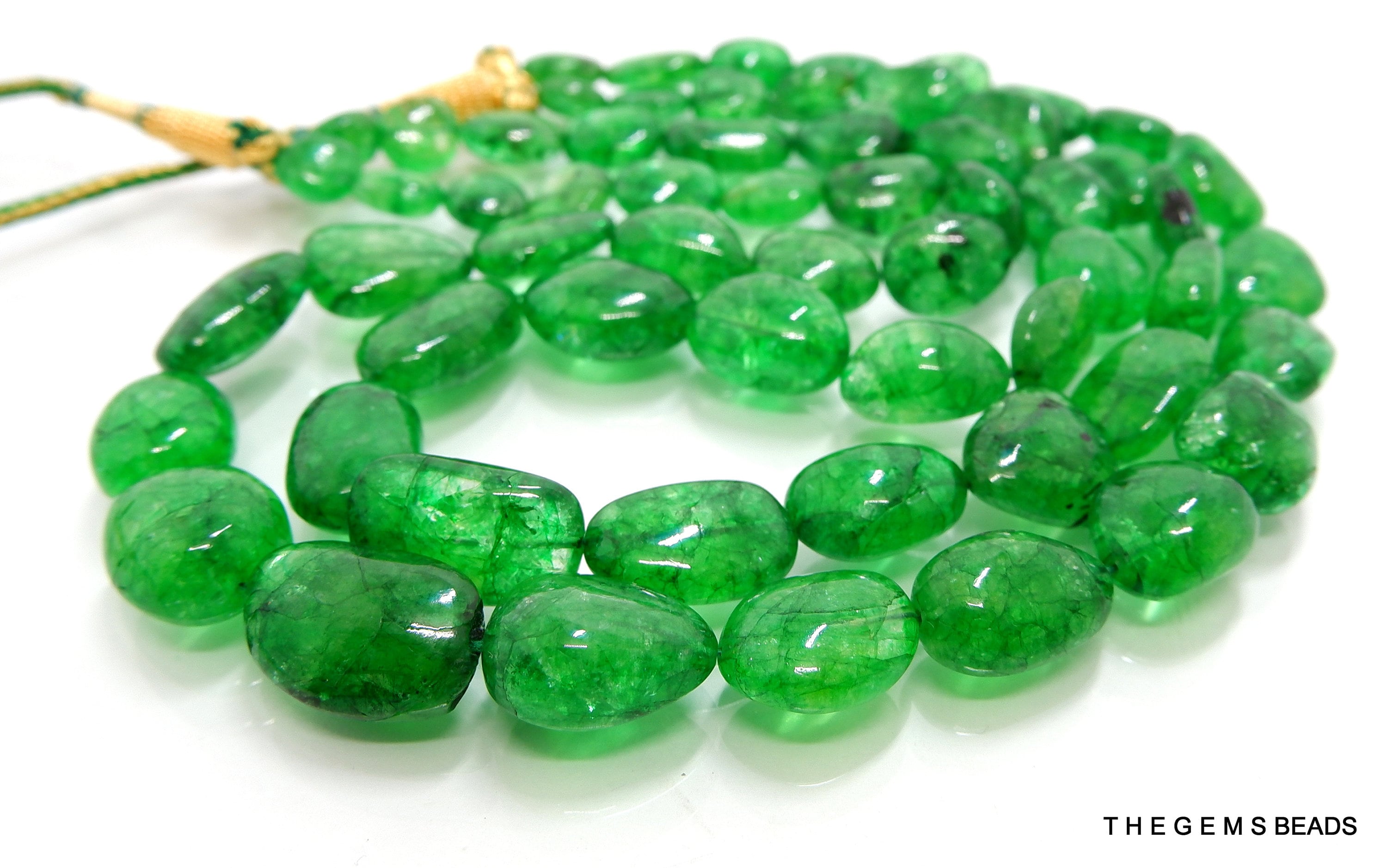 Natural Emerald Beads Zambian Emerald Tumble Shape Beads - Etsy