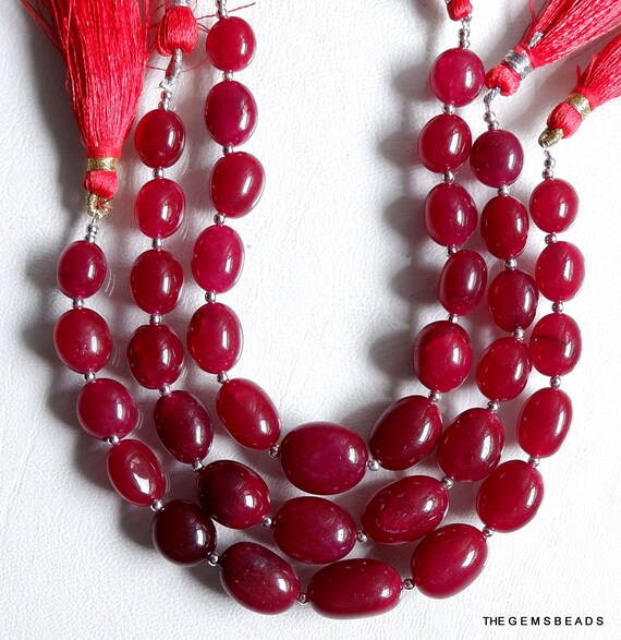 10MM to 16MM Ruby Oval Beads Natural Ruby Oval Shape Beads - Etsy