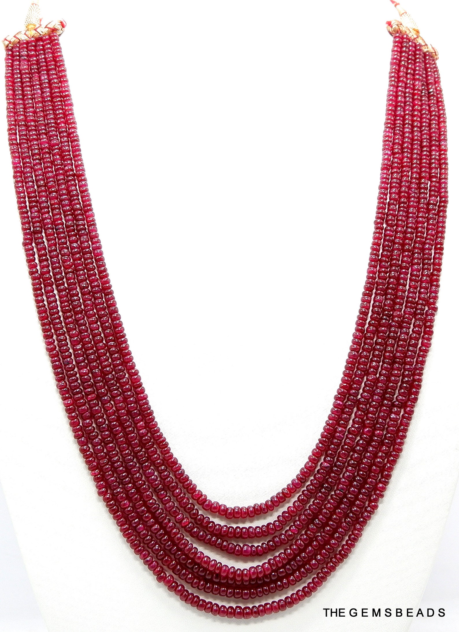 Ruby Beads, Natural African Ruby Roundel Shape Beads Strand \ Natural ...