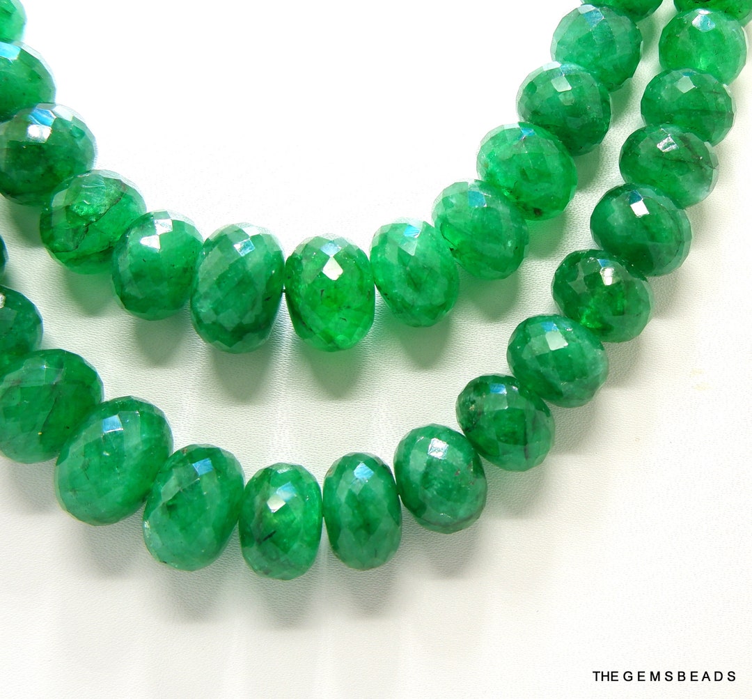 Natural Beryl Emerald Green Beads, Big Size Beryl Emerald Beads, 10MM ...