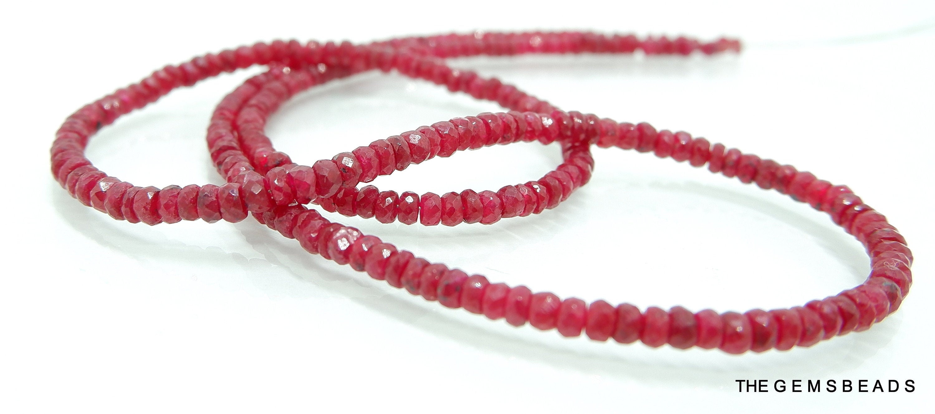FINEST NATURAL RUBY Beads Ruby Faceted beads Nicely Faceted | Etsy