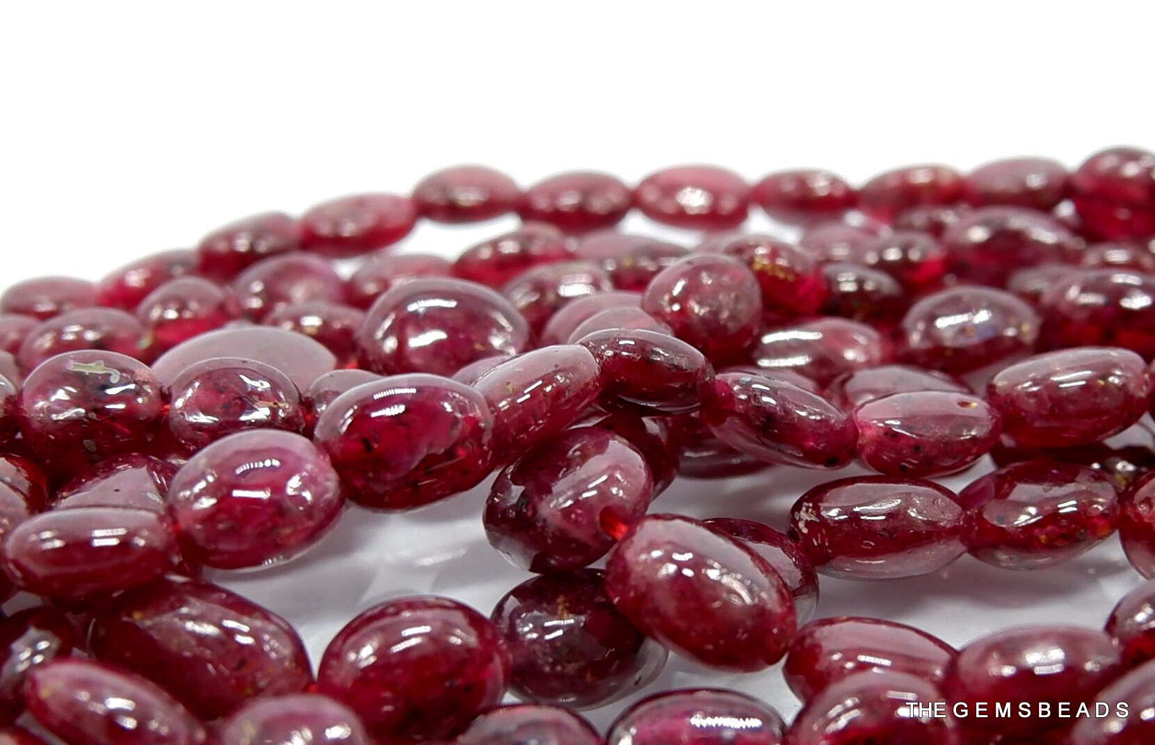 Natural Ruby Oval Shape Beads Dark Ruby AAA beads Natural | Etsy