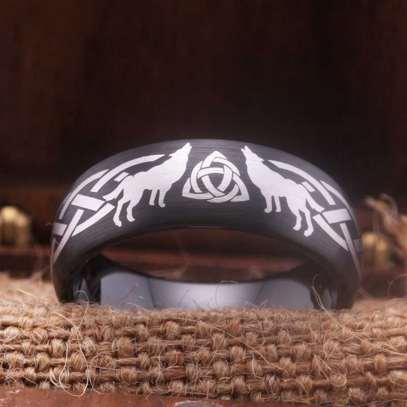 Wolf Ring Men - Etsy