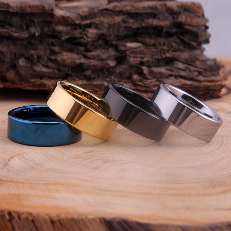 Wolves in Forest Ring Tungsten Howling Wolf Forest Landscape - Etsy