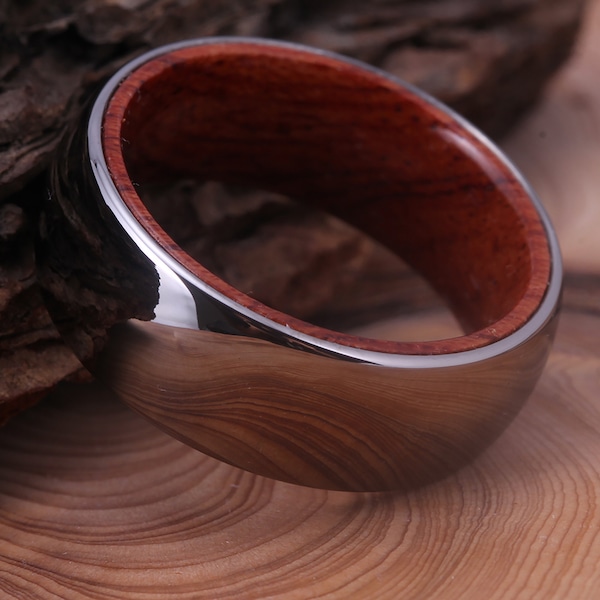 Wood Wedding Band - Etsy
