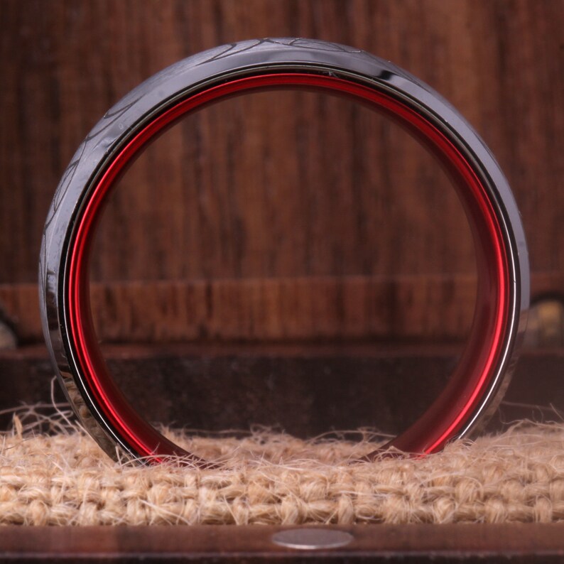 Triple Goddess Hecate Ring Silver Tungsten Ring Red Ring - Etsy