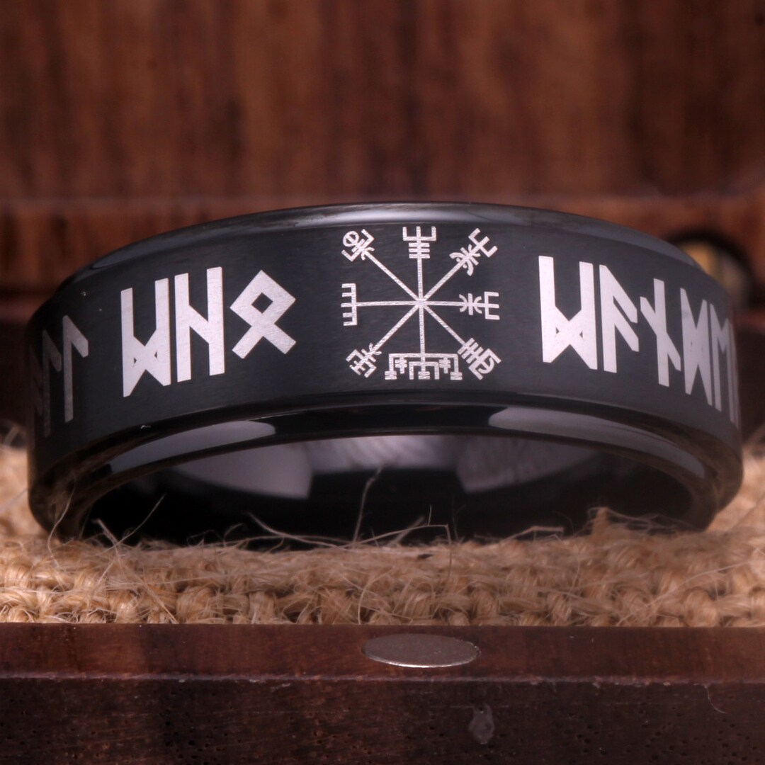 Viking Runes Ring Viking Engagement Ring Viking Norse Wedding Bands ...