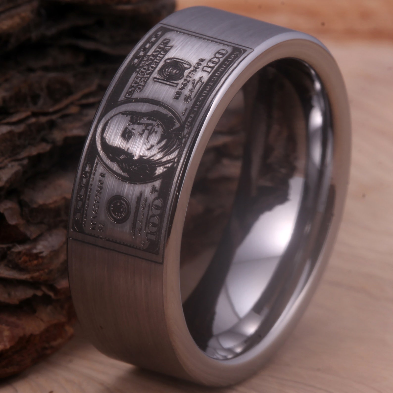 Money Ring 100 Dollar Bill Ring US Dollar Ring Laser Engraved - Etsy