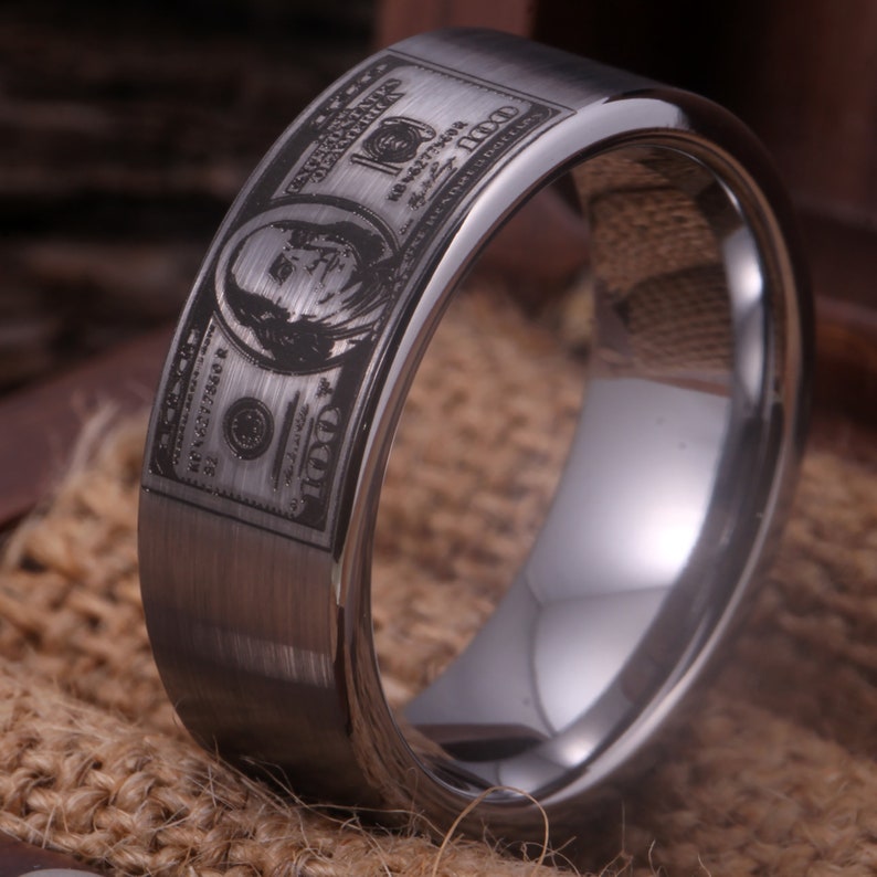 Money Ring 100 Dollar Bill Ring US Dollar Ring Laser Engraved - Etsy