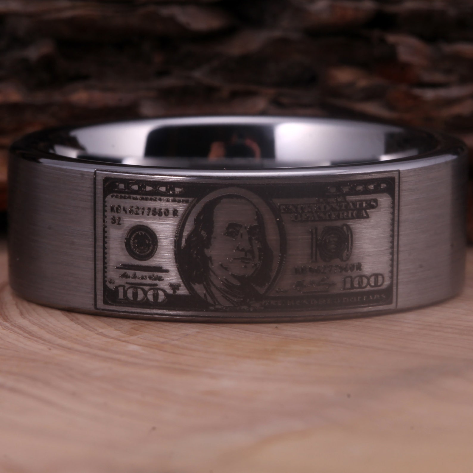 Money Ring 100 Dollar Bill Ring US Dollar Ring Laser Engraved - Etsy