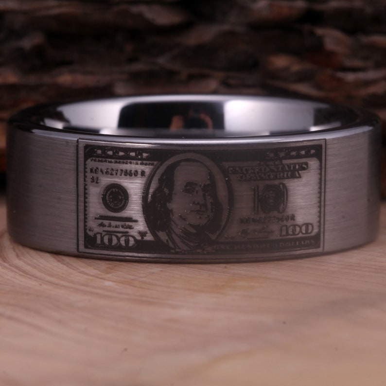 Money Ring 100 Dollar Bill Ring US Dollar Ring Laser Engraved - Etsy