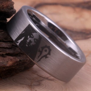 World of Warcraft Ring the Horde Ring WOW 8mm Matte Silver Pipe ...