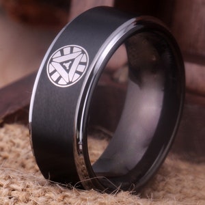 Iron Man Ring Iron Man Reactor Ring Super Hero Ring Custom Laser ...