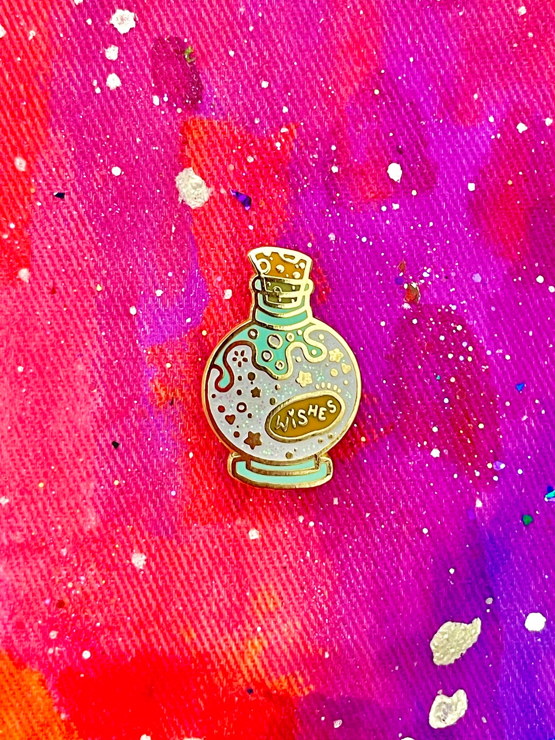 Bottled of Wishing Dust Enamel Pin - Etsy UK
