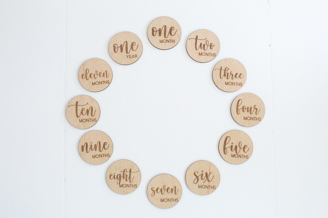 Monthly Wooden Signs Baby Wooden Signs Milestone Baby Signs - Etsy