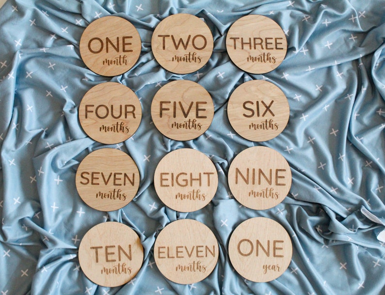 Monthly Wooden Signs Baby Wooden Signs Milestone Baby Signs | Etsy