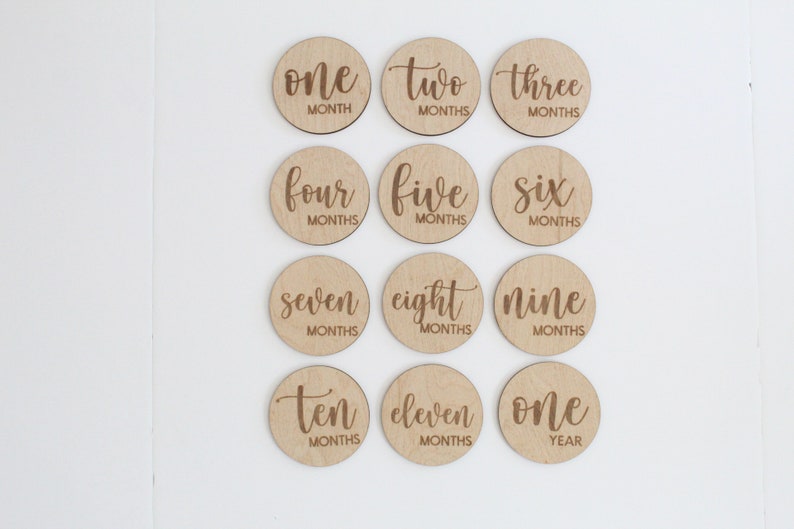 Monthly Wooden Signs Baby Wooden Signs Milestone Baby Signs - Etsy