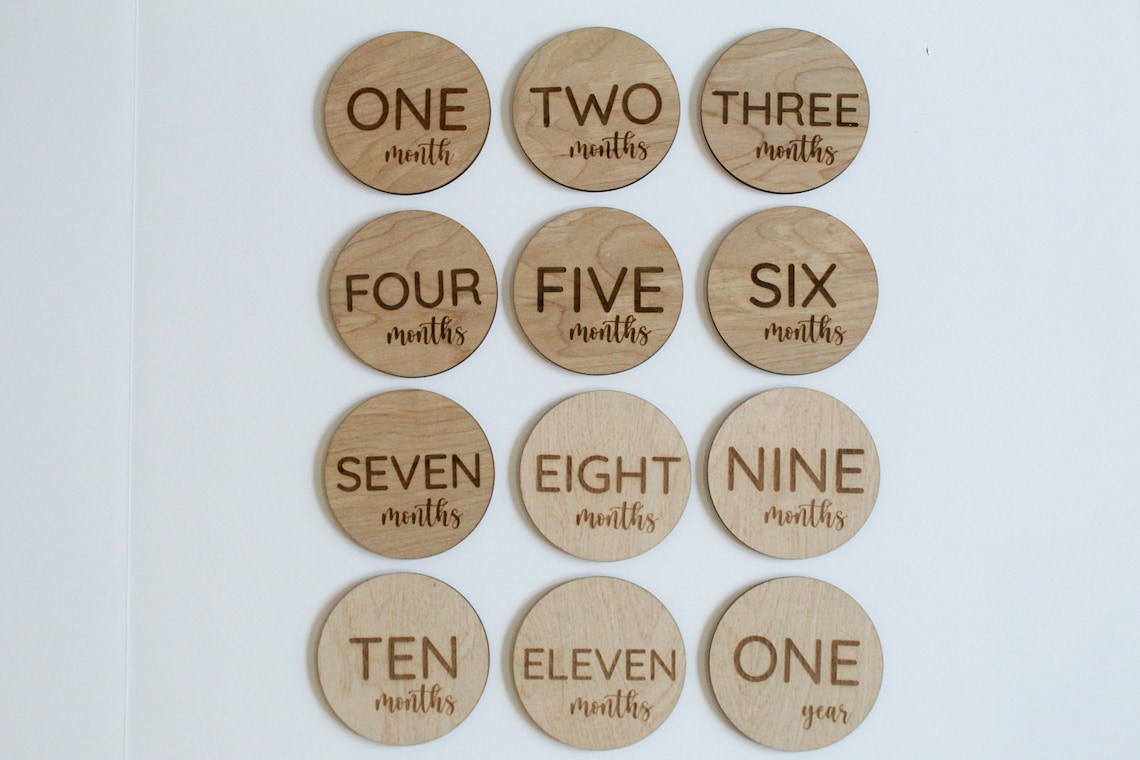 Monthly Wooden Signs Baby Wooden Signs Milestone Baby Signs | Etsy