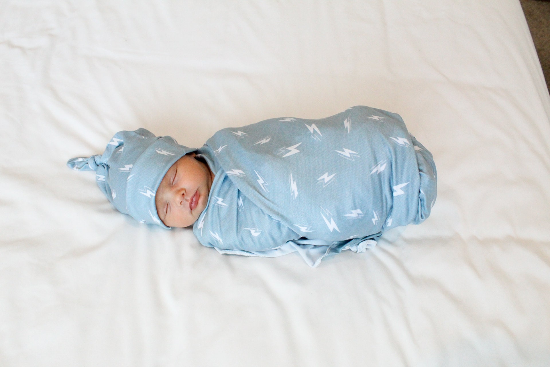 Lightning Baby Swaddle Blanket Blue Baby Swaddle Newborn - Etsy