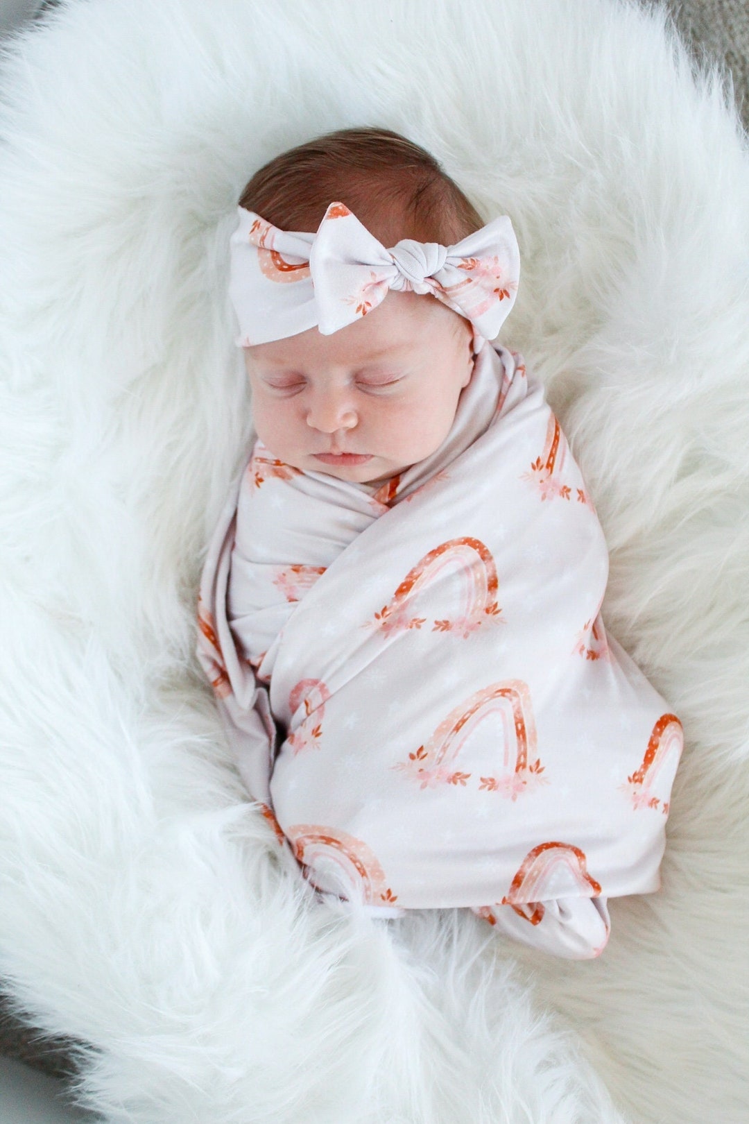 Rainbow Baby Swaddle Blanket, Newborn Swaddle, Girl Baby Blanket ...