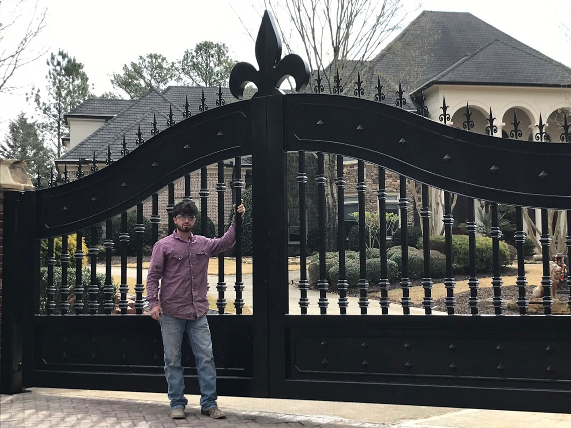 Driveway /wrought Iron /estate Gates “the Scout Gate “ - Etsy