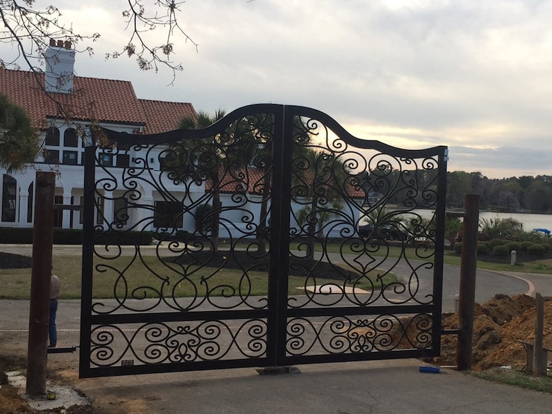 Estate/driveway/wrought Iron Gates. Scroll Gates “the Inman Gate” - Etsy